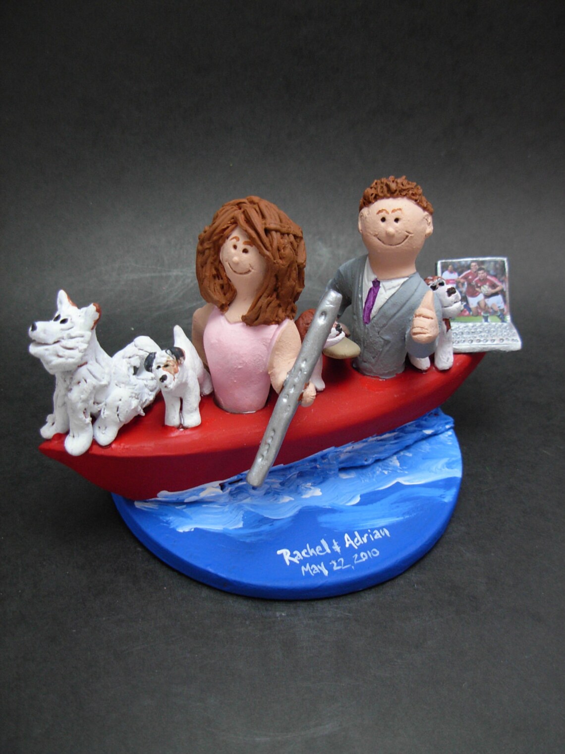 Kayaking Wedding Cake Topper, Kayak Wedding Cake Topper, Kayakers ...