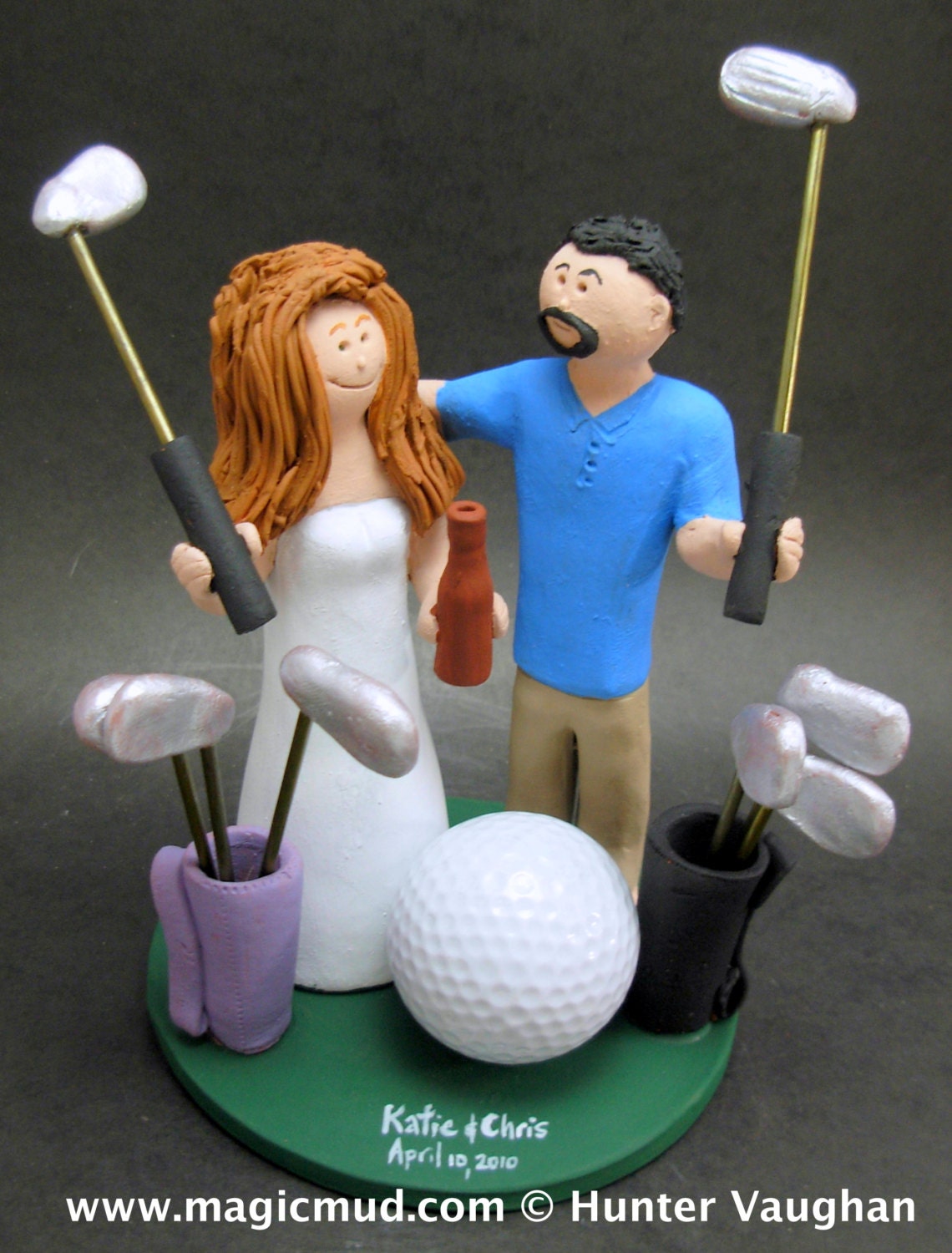 Golfing Wedding Cake Toppers Custom Made Golfers Wedding Cake - Etsy