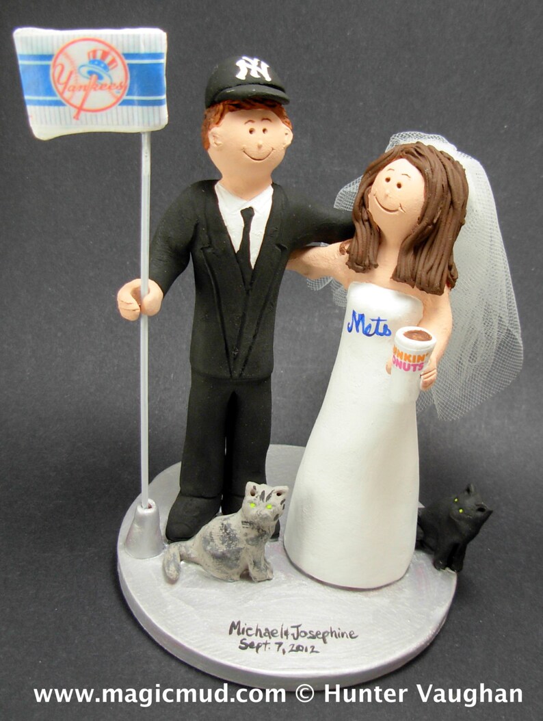 New York Mets Baseball Wedding Cake Topper, Baseball Team Wedding Cake ...