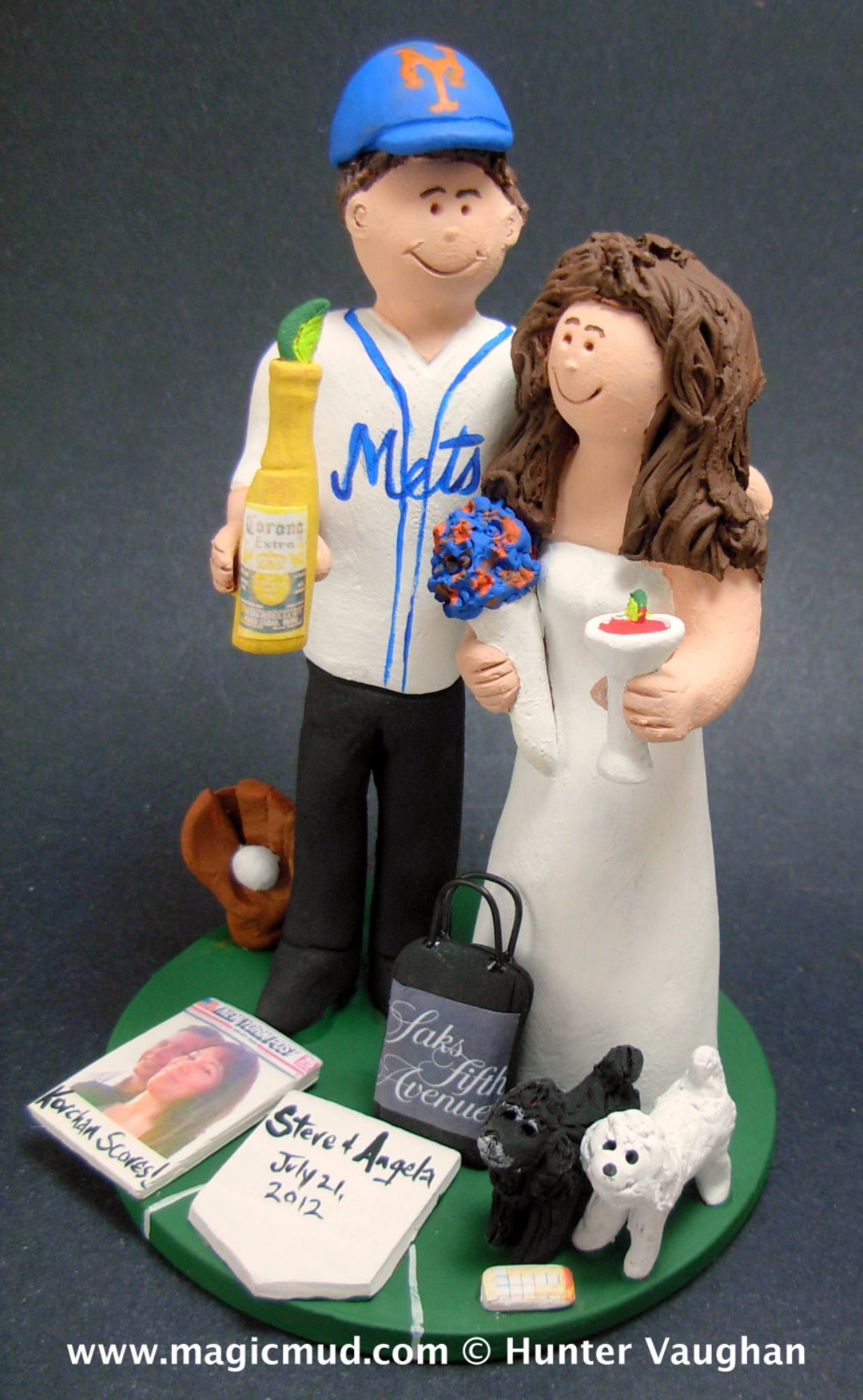 New York Mets Baseball Wedding Cake Topper, Baseball Team Wedding Cake ...