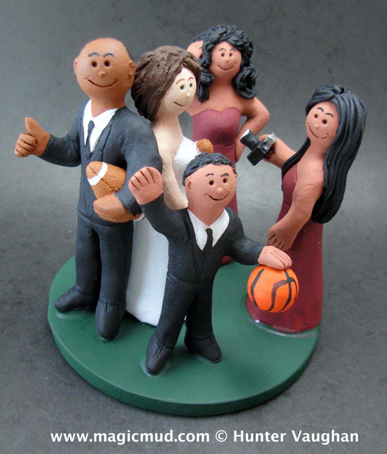 Wedding Cake Topper for a Blended Family, Mixed Family Wedding Cake ...