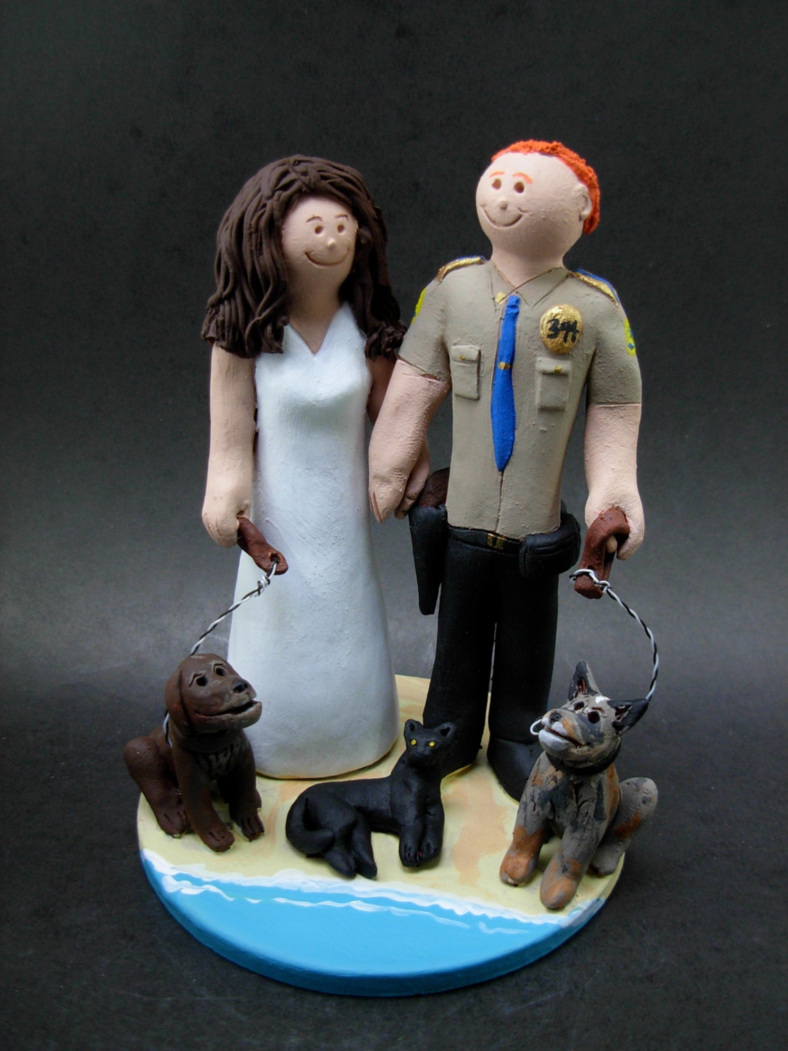 Police Officer's Wedding Cake Topper, Policeman Wedding Cake Topper ...