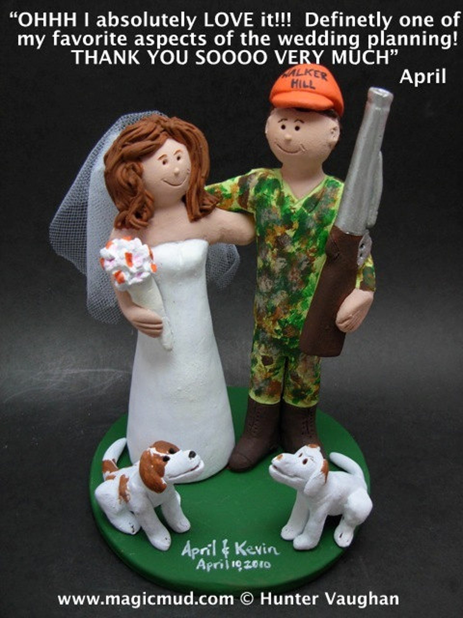 Redneck Wedding Cake Topper, Camouflage Bride and Groom Wedding Cake ...