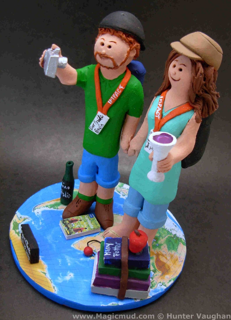 Traveller's and Backpacker's Wedding Cake Topper, Selfie Wedding Cake ...