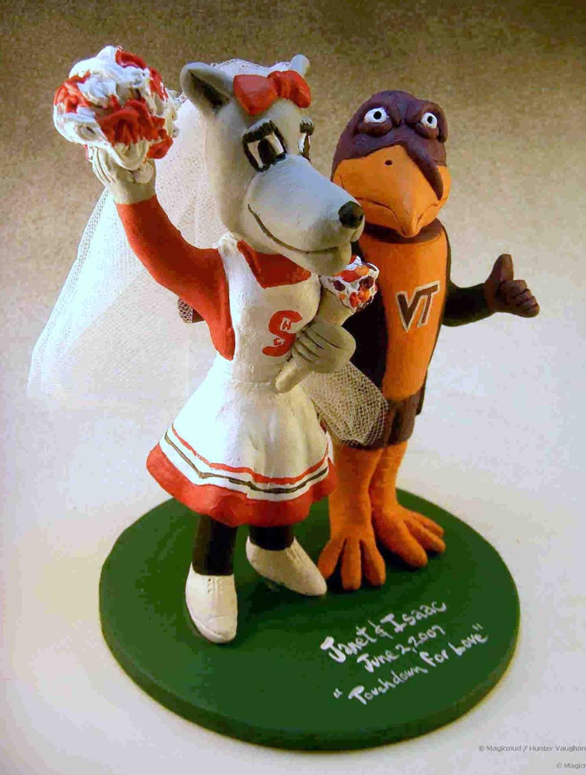 NC State Mr. and Ms. Wuf Wedding Cake Topper , North Carolina State ...