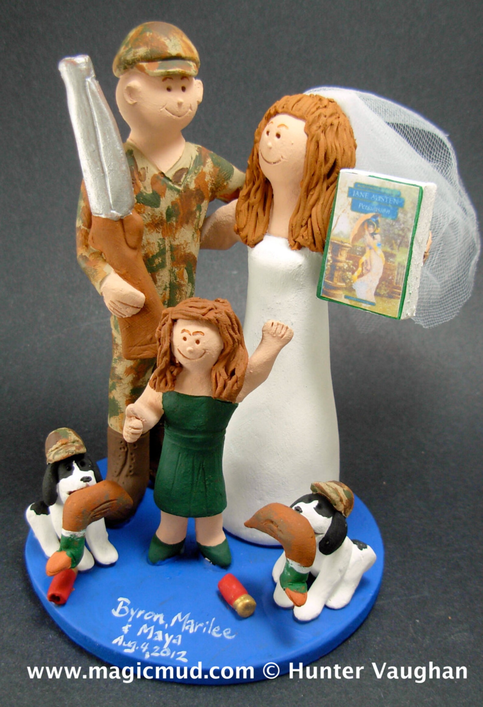 Redneck Wedding Cake Topper, Camouflage Bride and Groom Wedding Cake ...