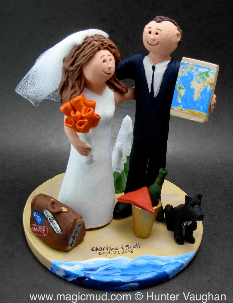 Traveller's and Backpacker's Wedding Cake Topper, Selfie Wedding Cake ...