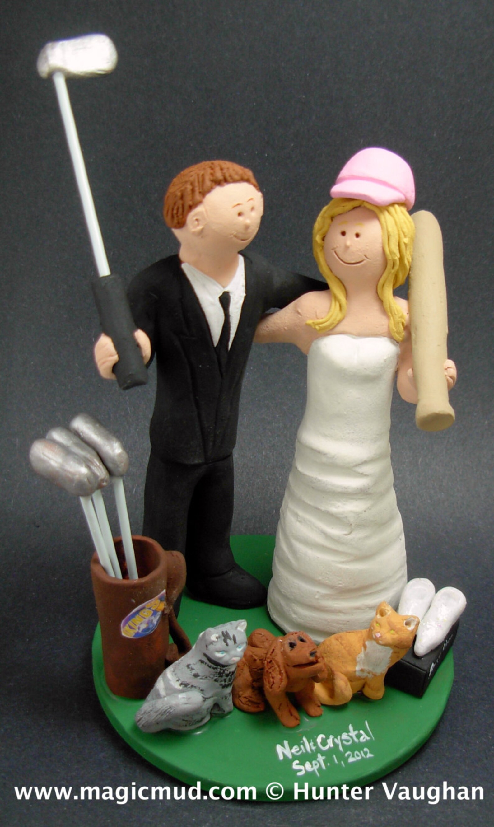 Golfer's Wedding Cake Topper, Golfing Wedding Cake Topper, Golfing ...