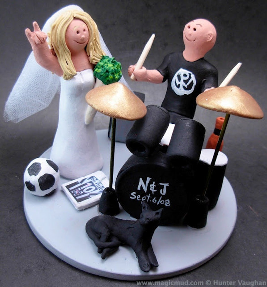 Drummer's Wedding Cake Topper, Drumming Wedding Cake Topper, Sign of ...