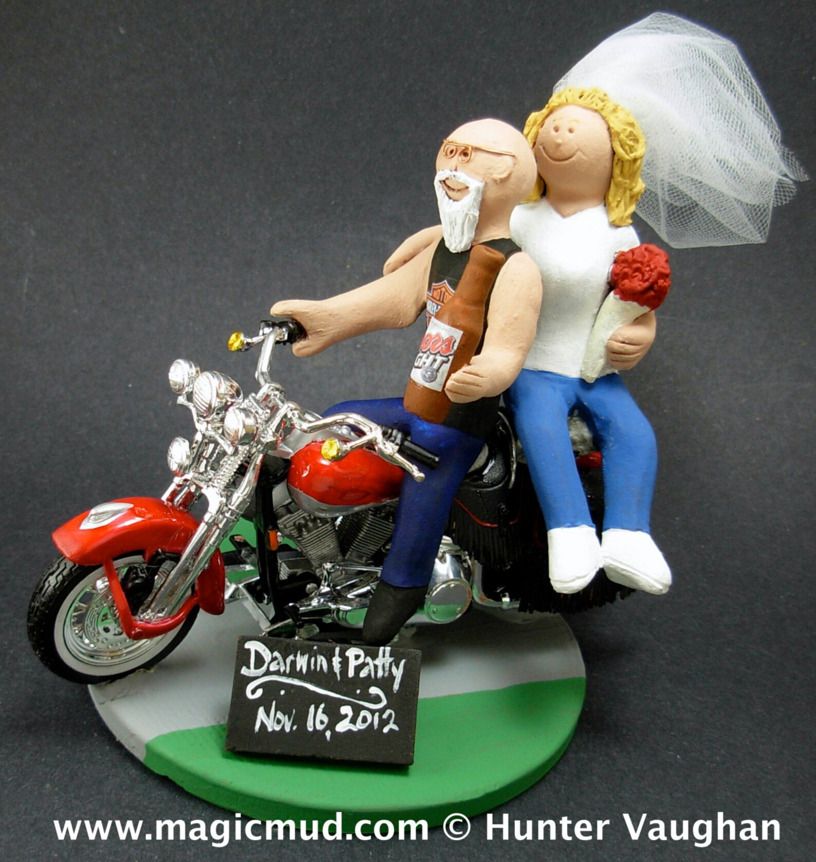 Harley Motorcycle Wedding Cake Topper, Wedding Cake Topper for Bikers ...