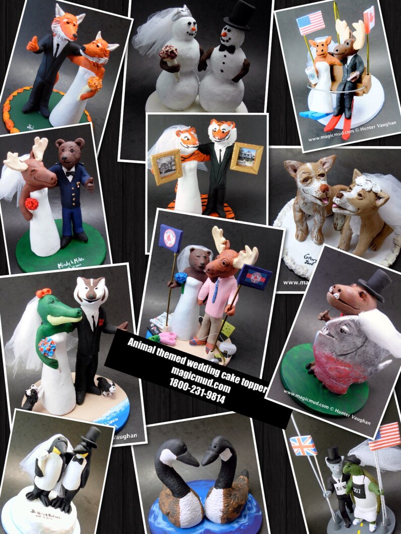 Pandas Wedding Cake Topper Custom Made Panda Bear Wedding Cake Topper ...