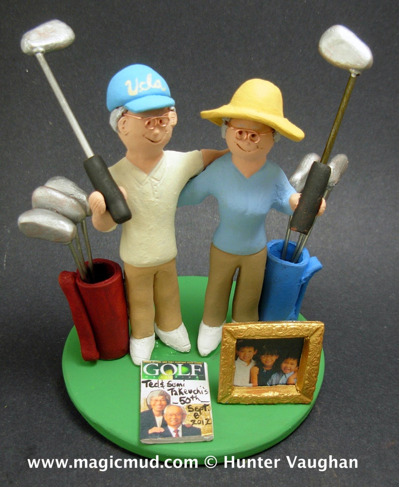 Golfer's Wedding Cake Topper, Golfing Wedding Cake Topper, Golfing ...