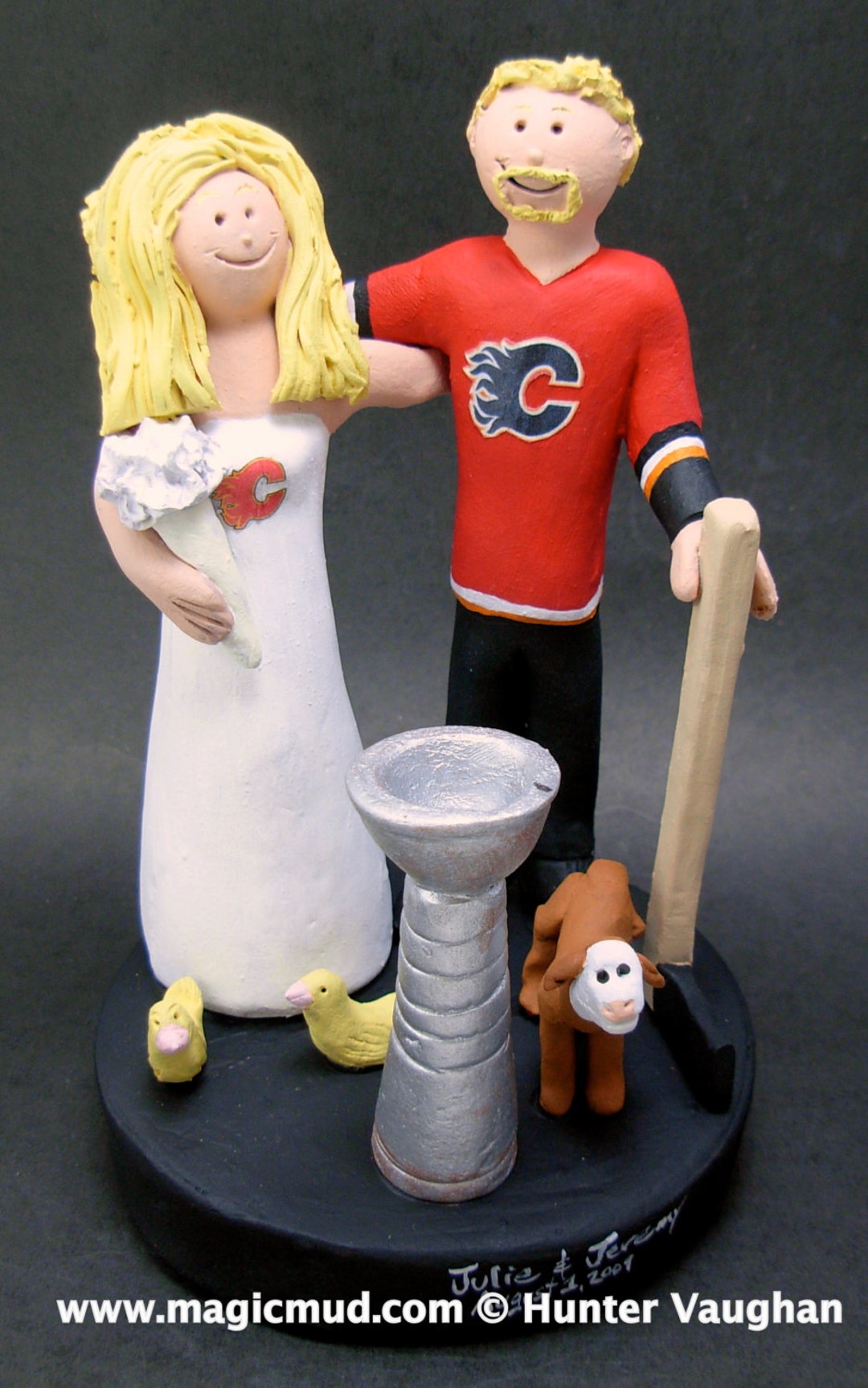 Calgary Flames Hockey Hochzeit Cake Topper, Calgary Flames Braut und ...
