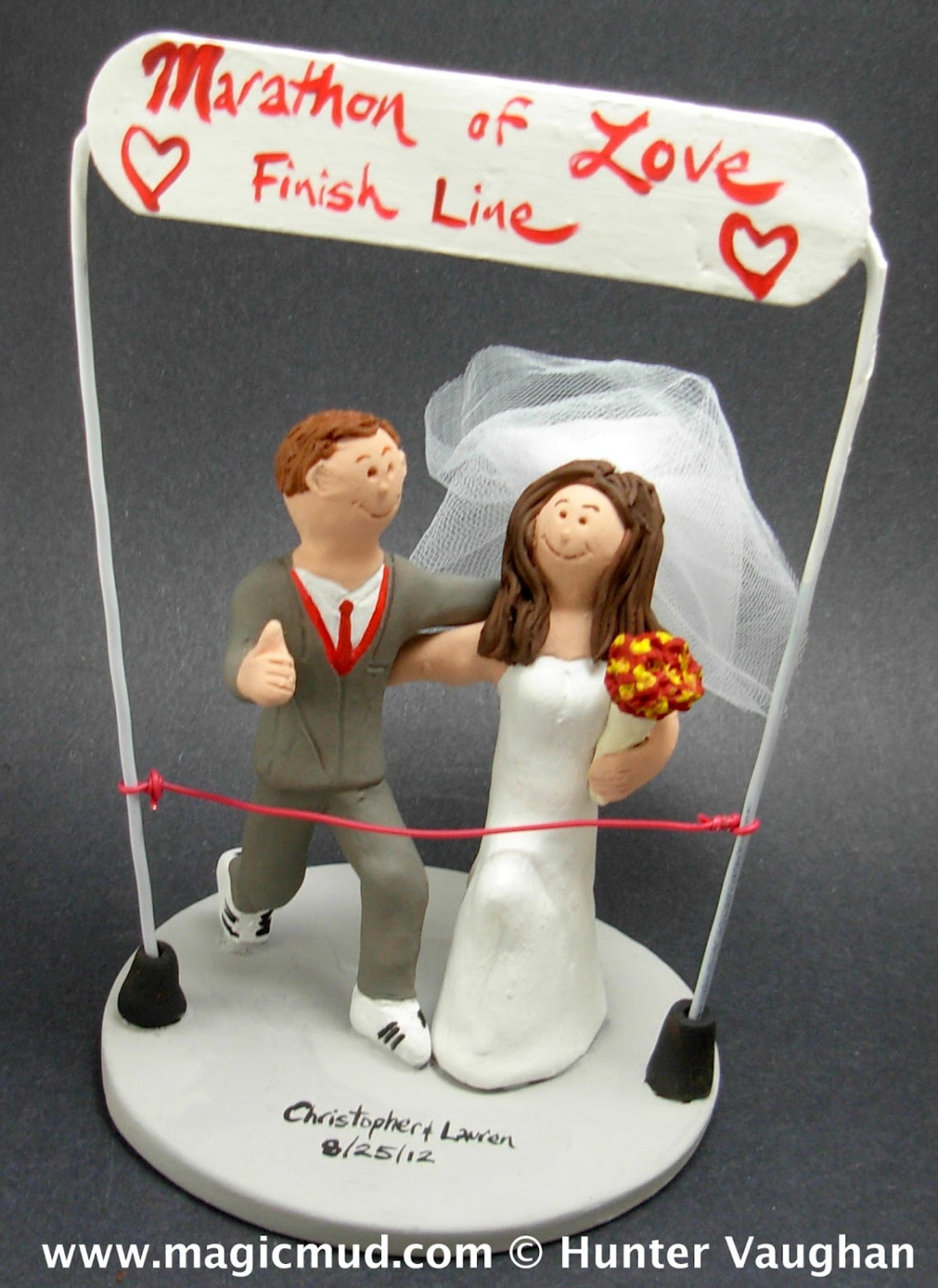 Marathon Runner's Wedding Cake Topper, Joggers Wedding Cake Topper ...