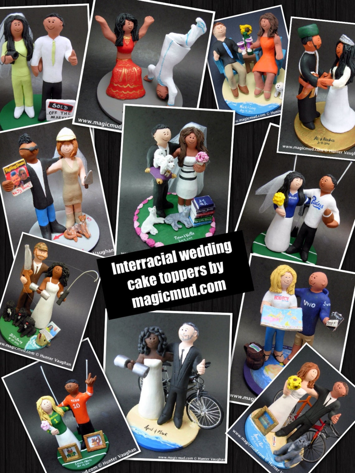 Wedding Cake Topper for a Biracial Marriage,interracial Wedding ...