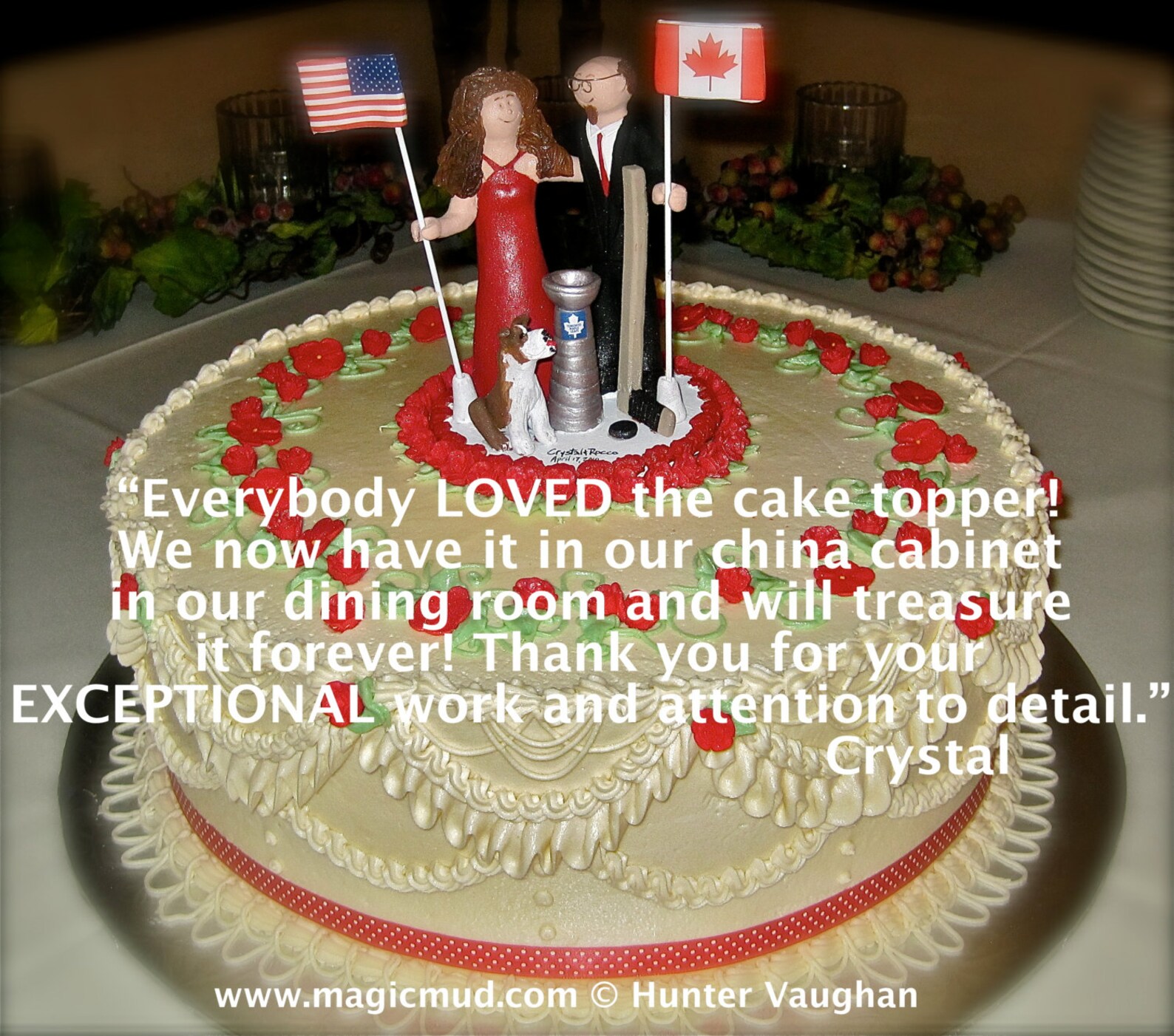 International Flags Wedding Cake Topper - Canadian Flag Wedding Cake ...