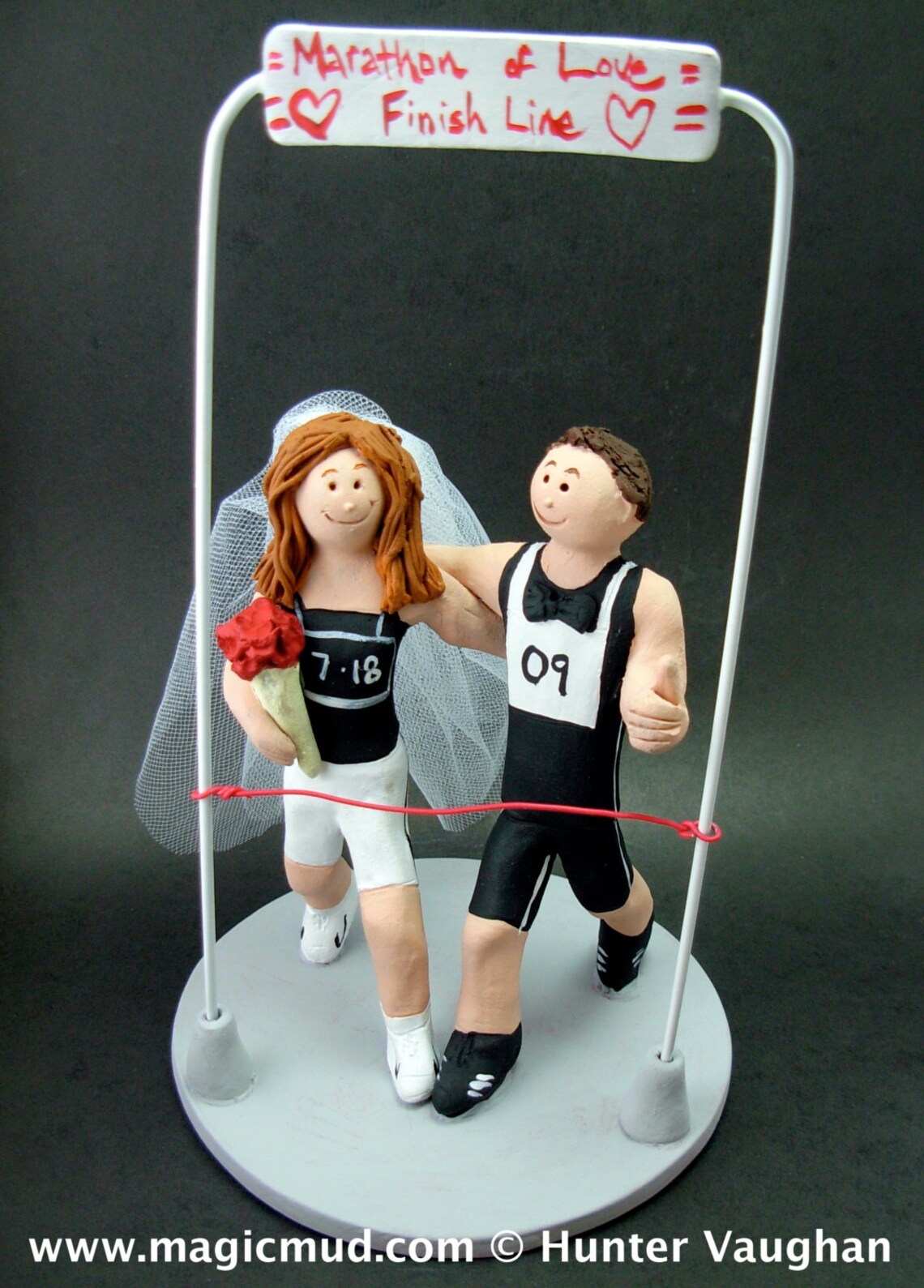 Marathon Runner's Wedding Cake Topper, Joggers Wedding Cake Topper ...