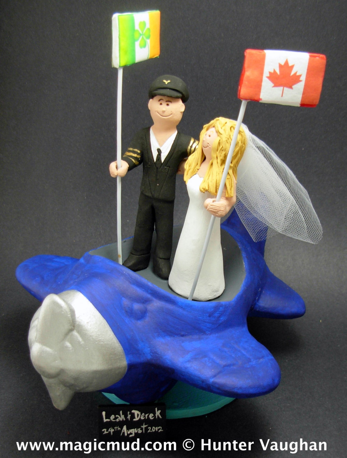 Canadian Bride Wedding Cake Topper, Irish Flag Groom Wedding Cake ...