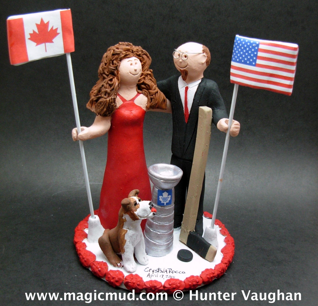 International Flags Wedding Cake Topper - Canadian Flag Wedding Cake ...