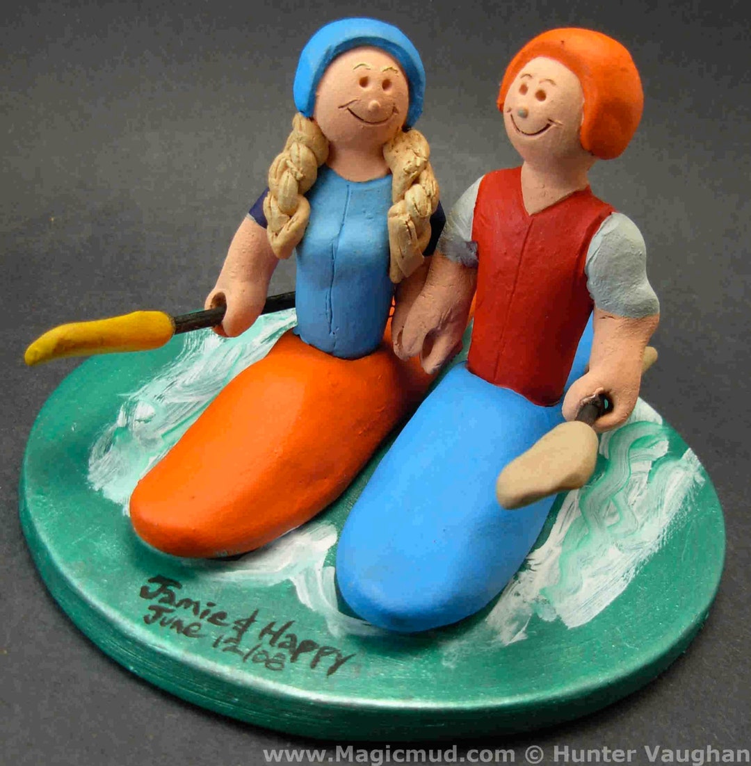 Kayaking Wedding Cake Topper, Kayak Wedding Cake Topper, Kayakers ...
