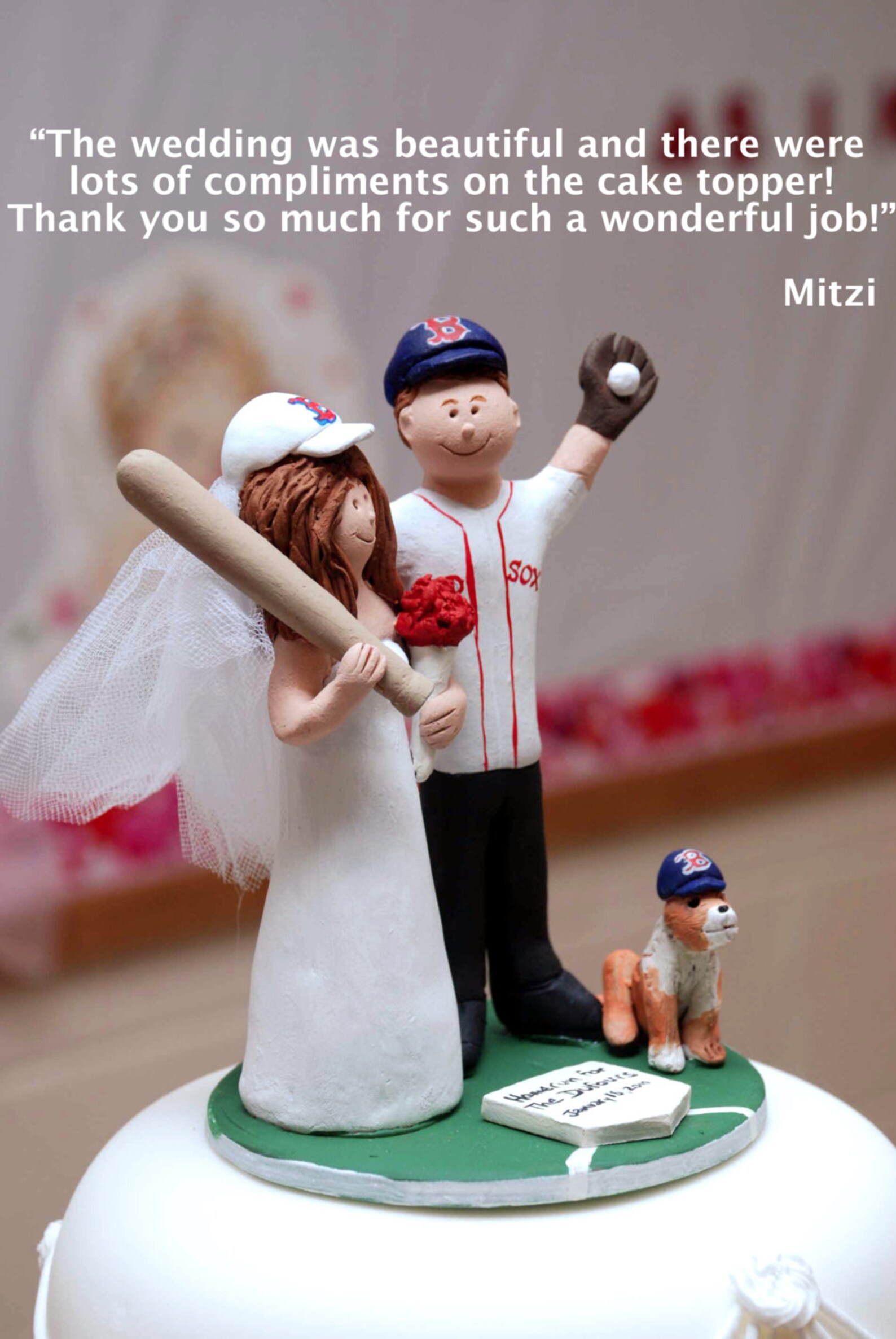 St. Louis Cardinals Baseball Wedding Cake Topper, Chicago Cubs Baseball ...