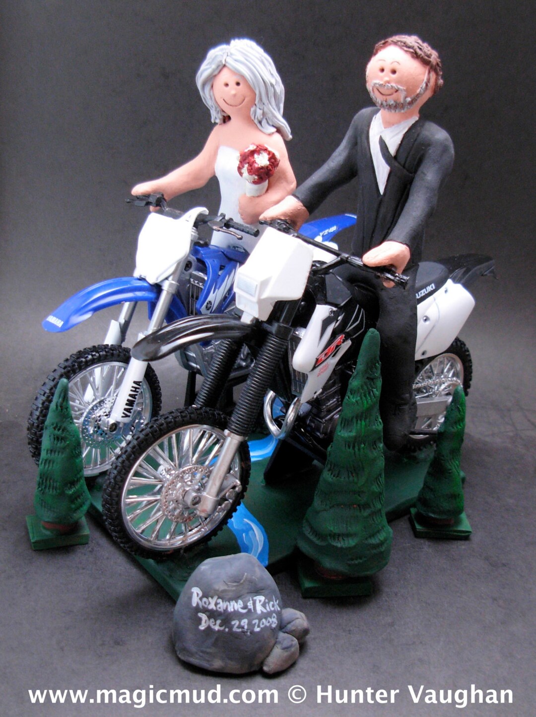 Suzuki Groom Wedding Cake Topper,yamaha Bride off Road Motorcycle ...