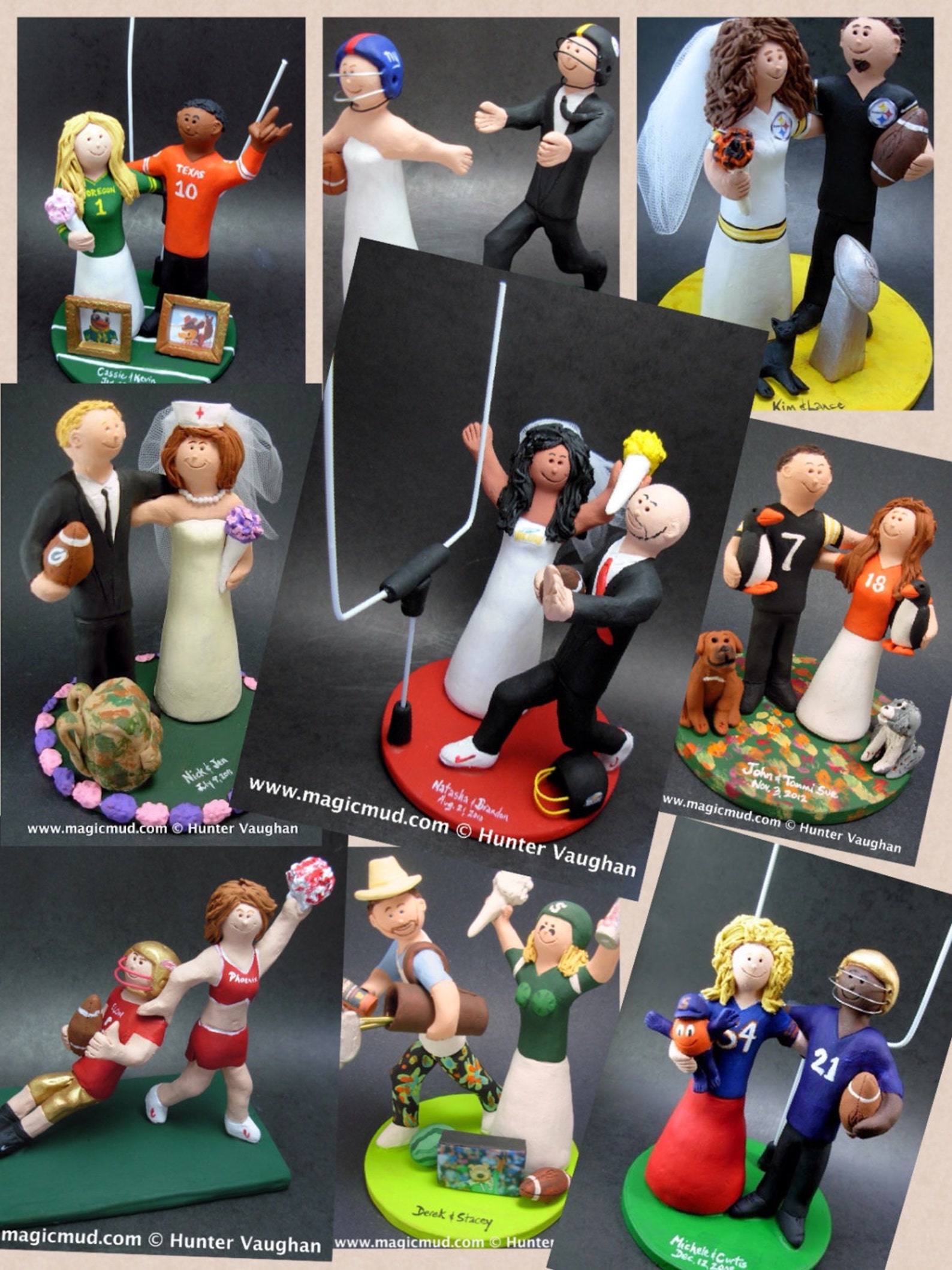 Green Bay Packers "cheesehead" Football Wedding Cake Topper, St. Louis ...