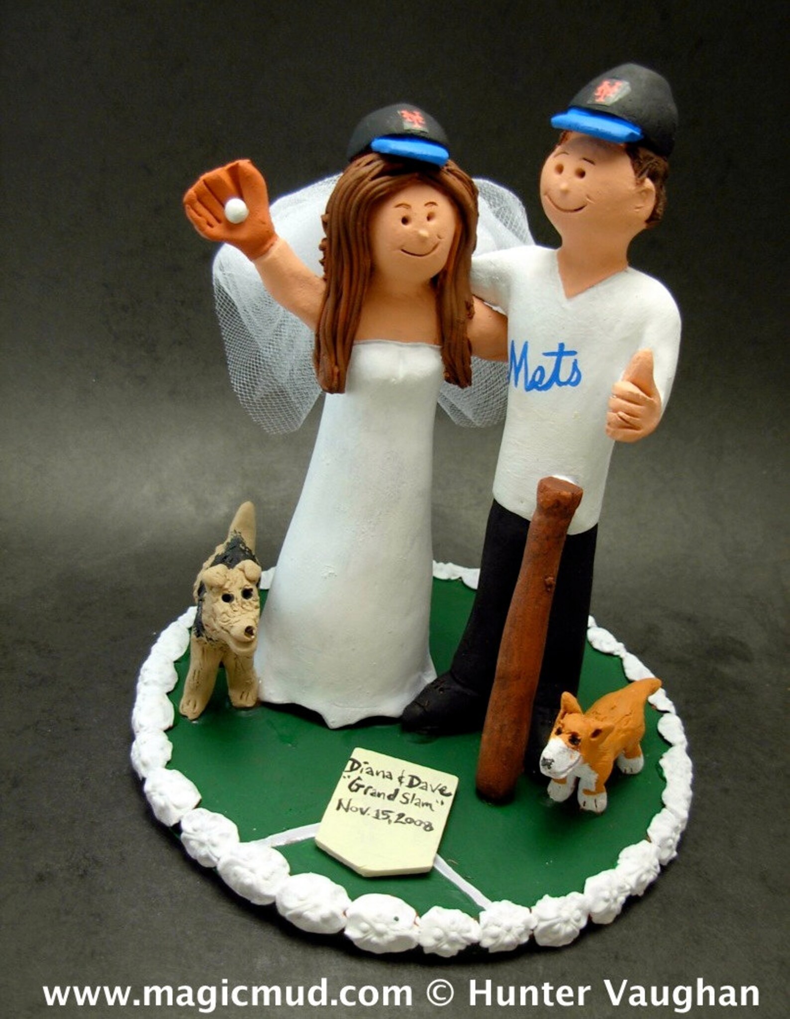 New York Mets Baseball Wedding Cake Topper, Baseball Team Wedding Cake ...