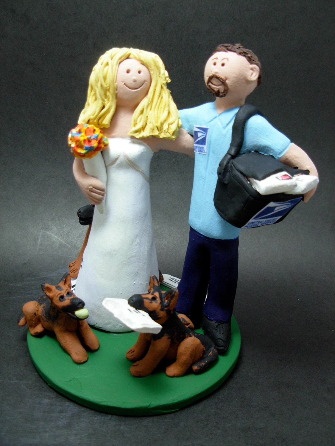 Mailman / Postman's Wedding Cake Topper - Custom Made Mailman Wedding ...