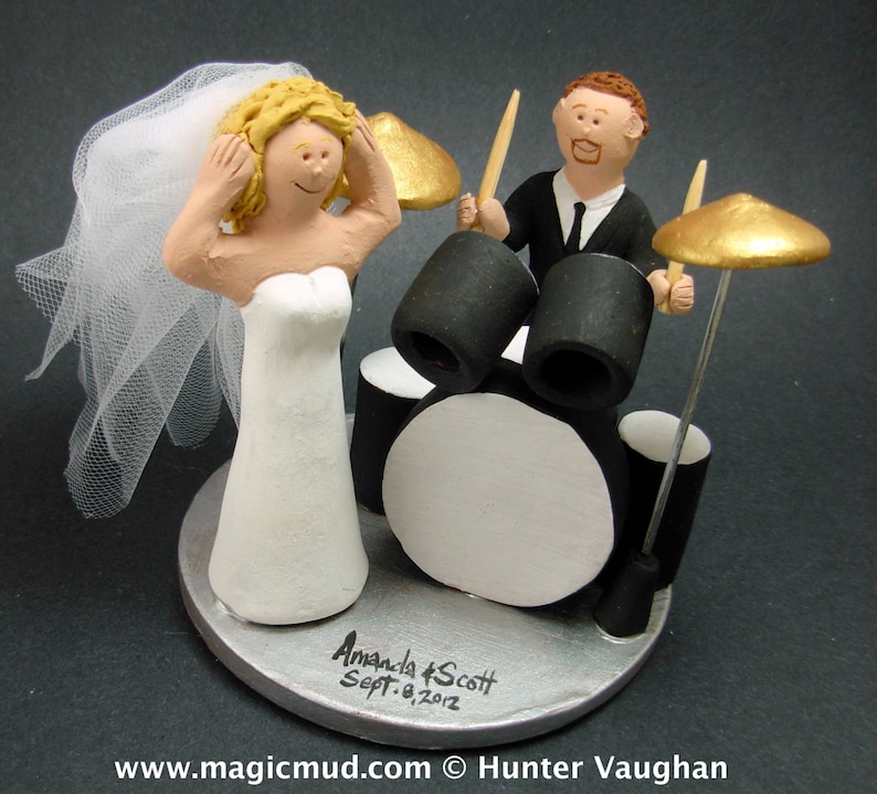 Drummer's Wedding Cake Topper, Drumming Wedding Cake Topper, Sign of ...