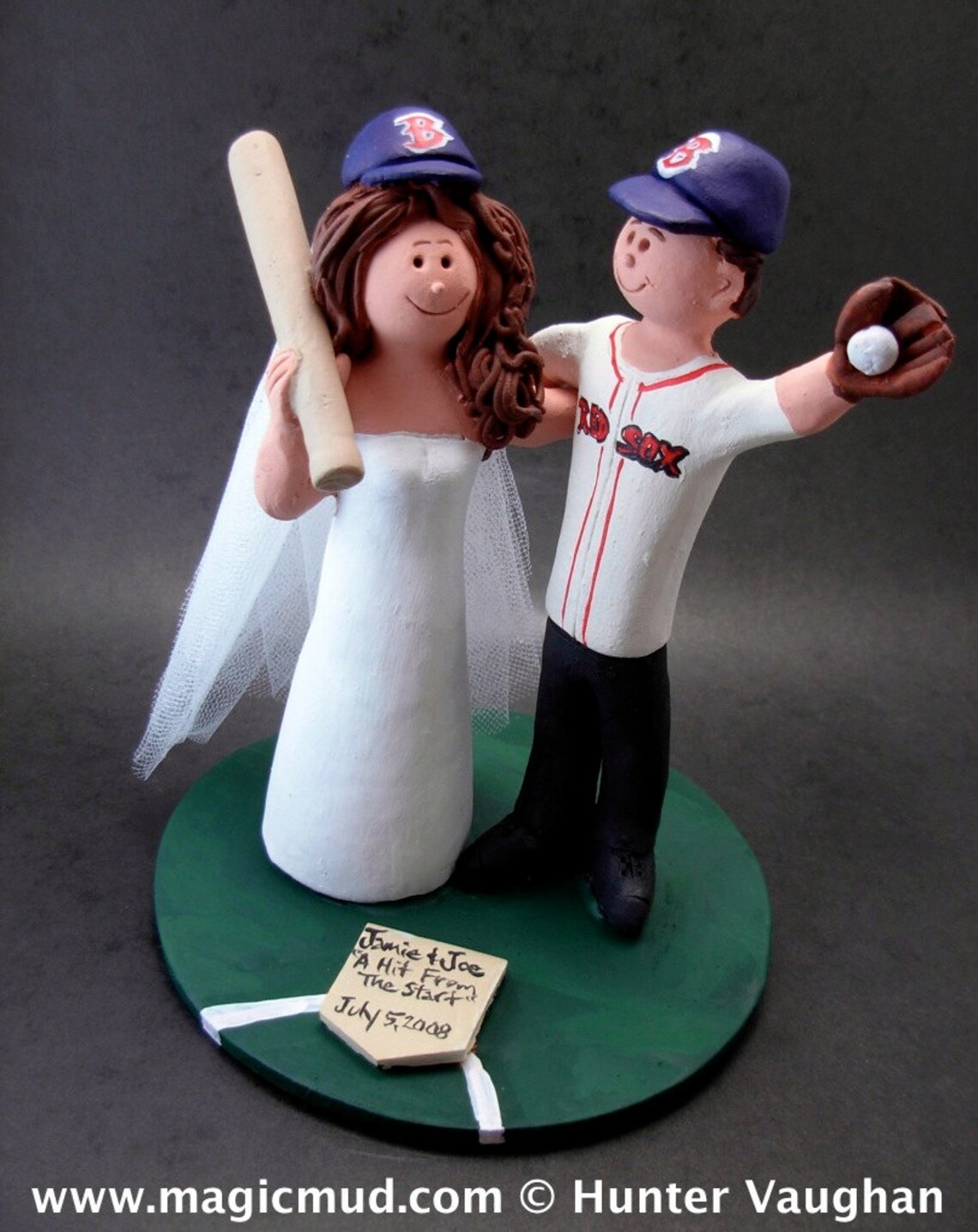 Boston Red Sox Baseball Wedding Cake Topper - Etsy Canada