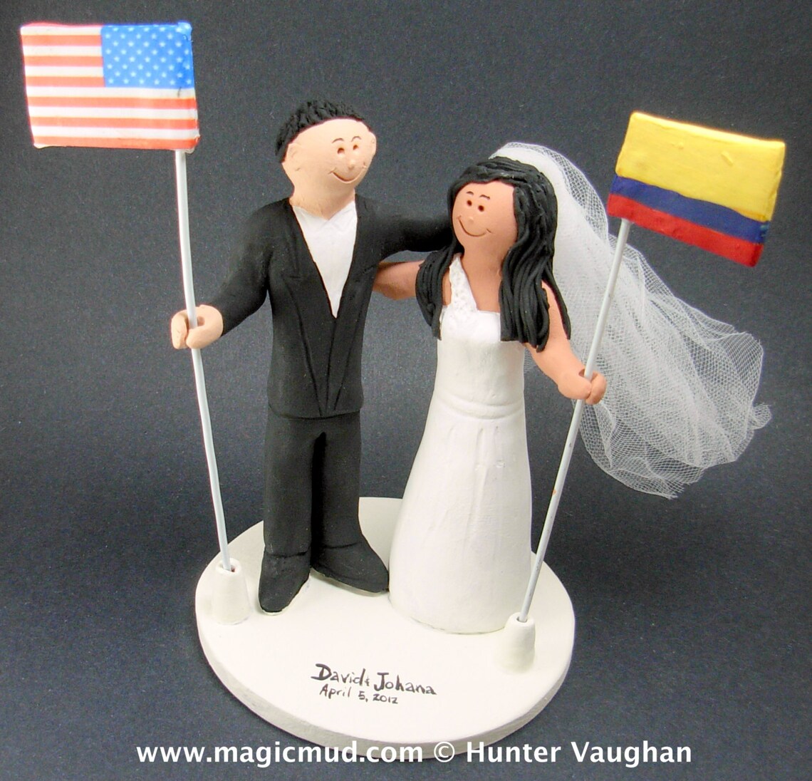 International Flags Wedding Cake Topper - Canadian Flag Wedding Cake ...