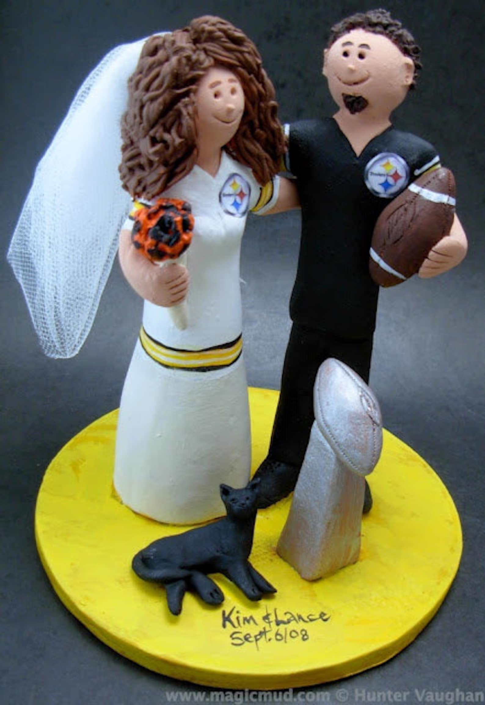 Green Bay Packers "cheesehead" Football Wedding Cake Topper, St. Louis ...