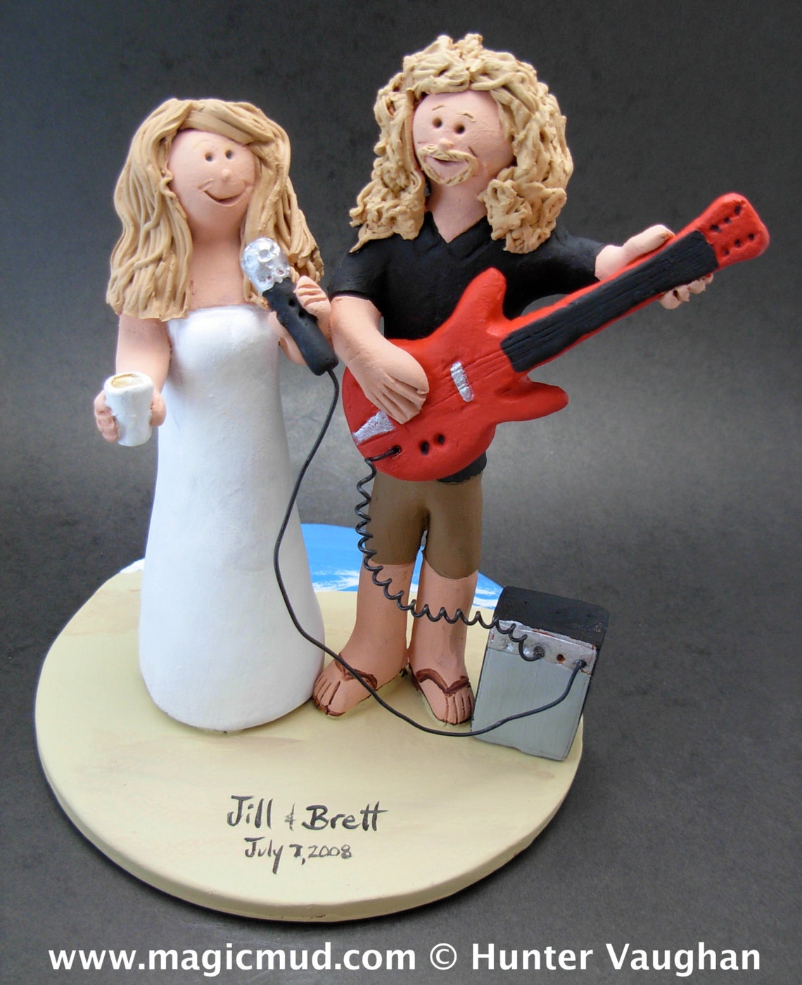 Singing Bride's Wedding Cake Topper, Piano Players Wedding Cake Topper ...