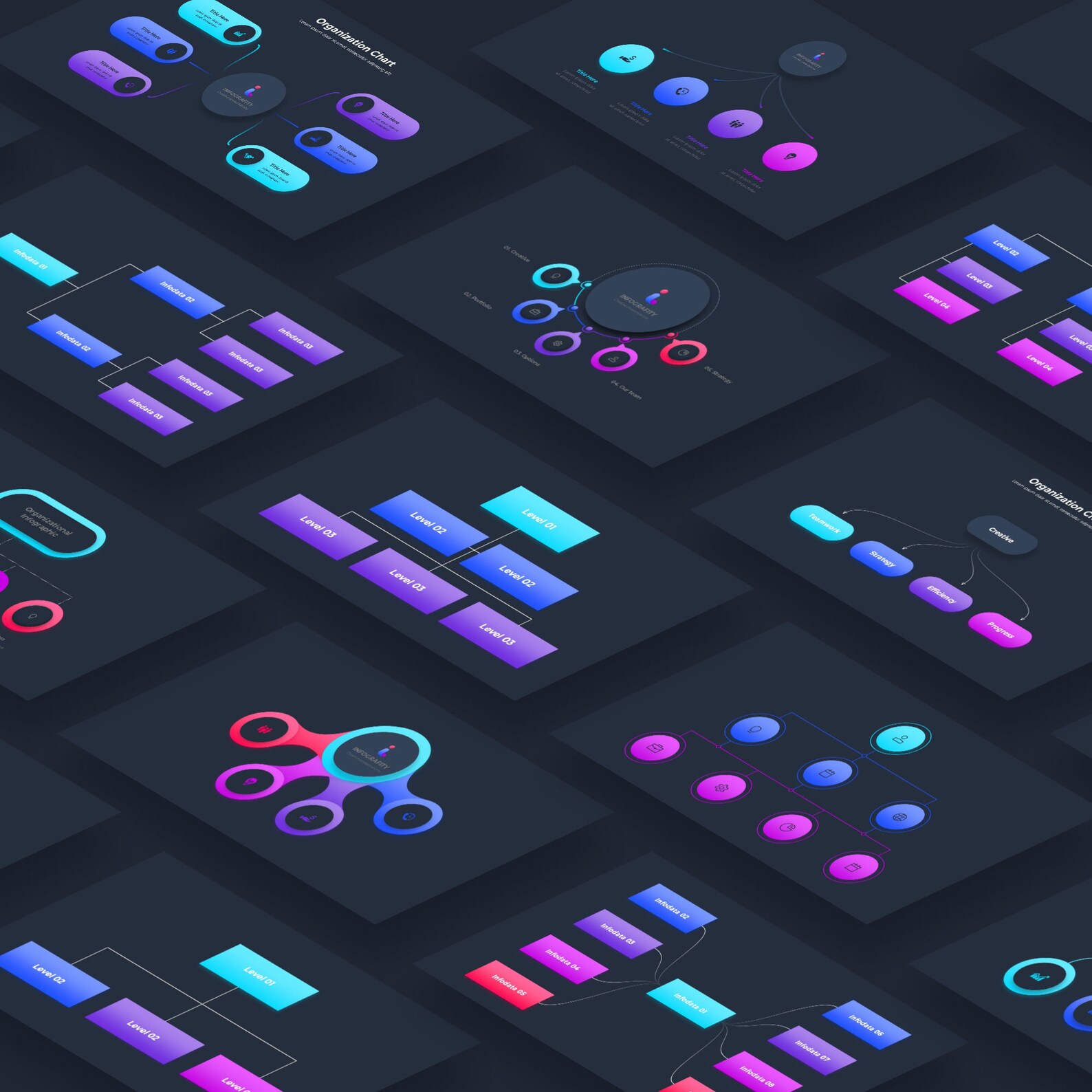 100 Organizational Powerpoint Charts, Animated Hierarchy Powerpoint ...