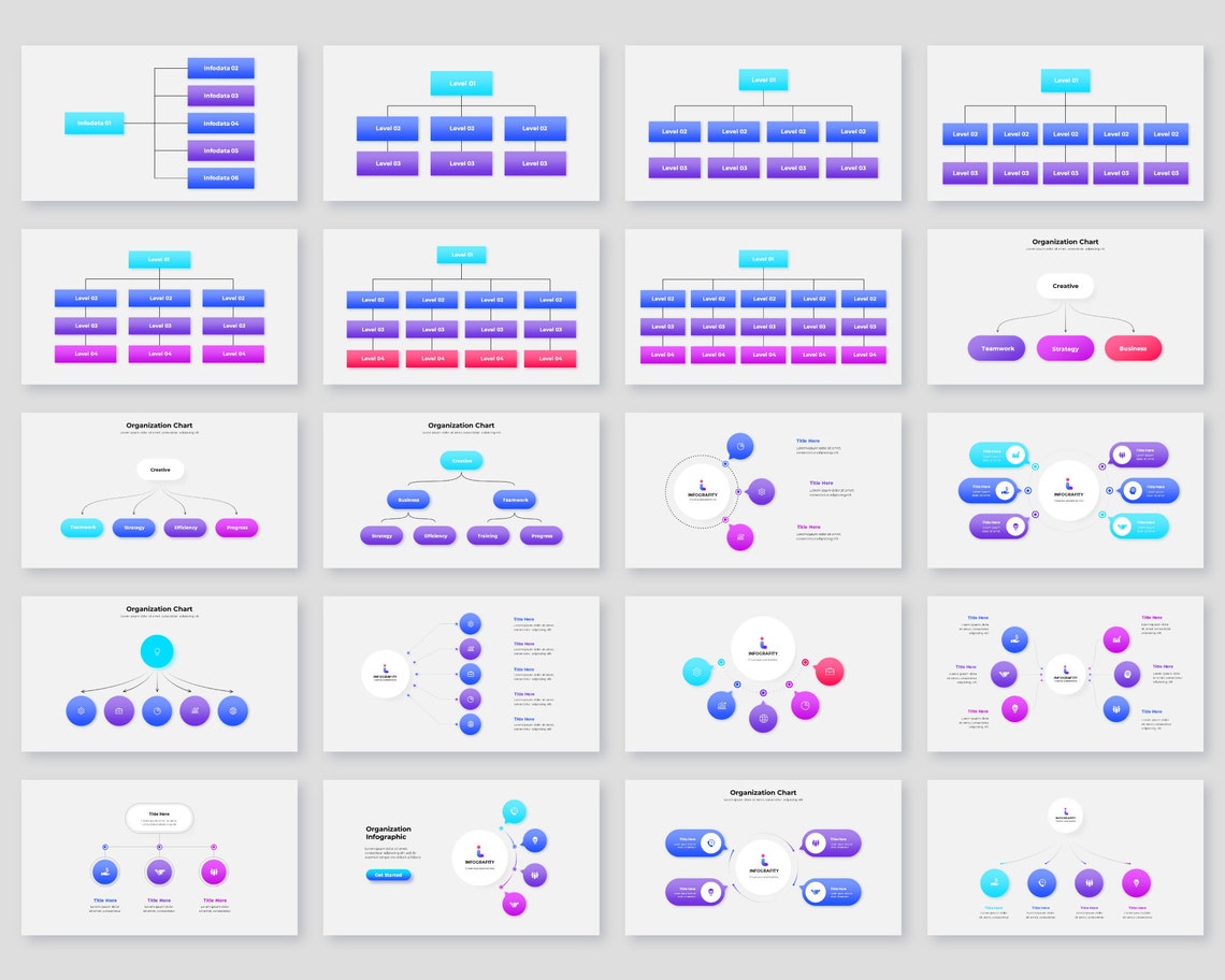 100 Organizational Powerpoint Charts, Animated Hierarchy Powerpoint ...