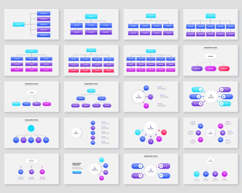 100 Organizational Powerpoint Charts, Animated Hierarchy Powerpoint ...