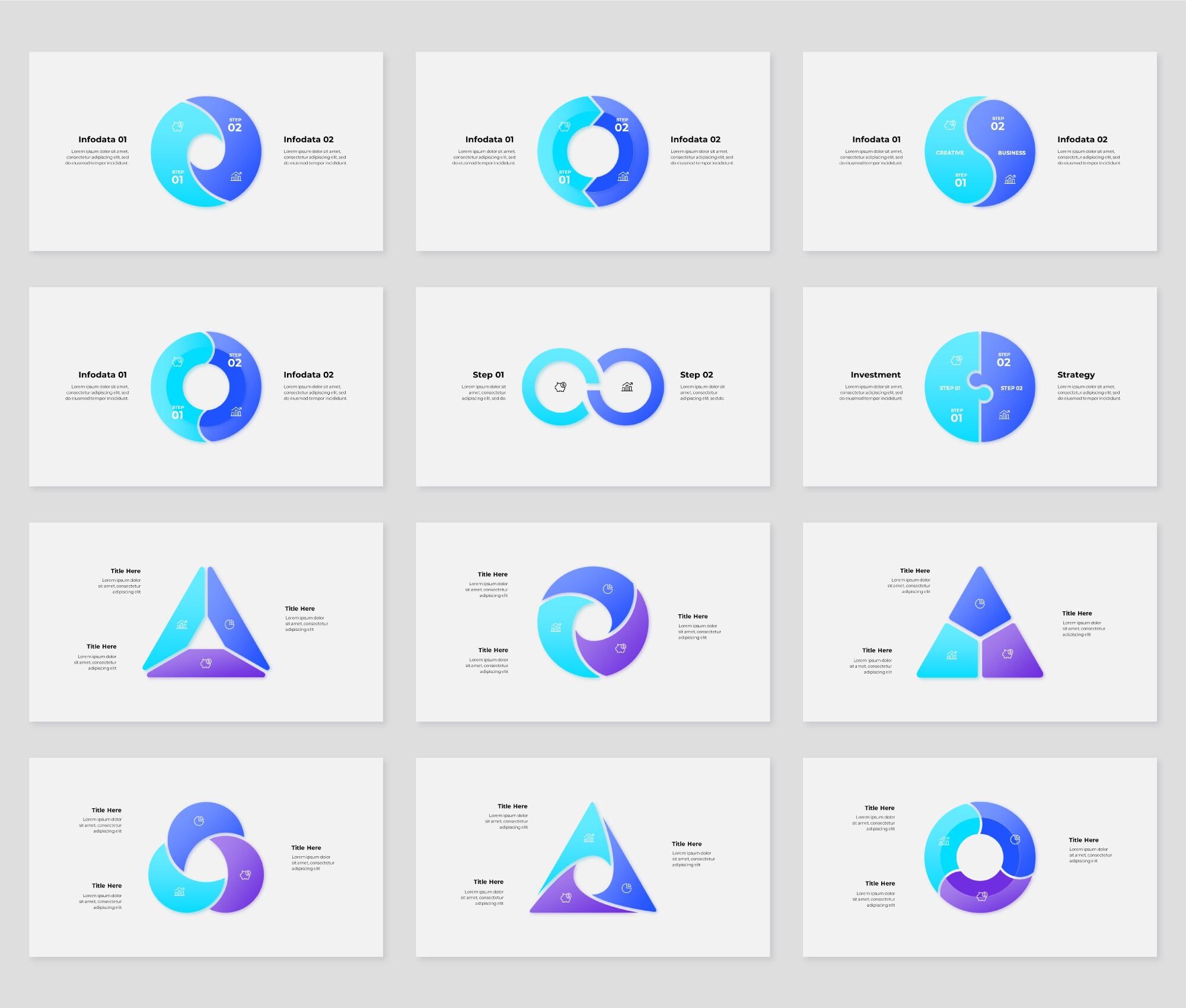 Animated Diagrams. Powerpoint Template. Canva Editable Template. Google ...