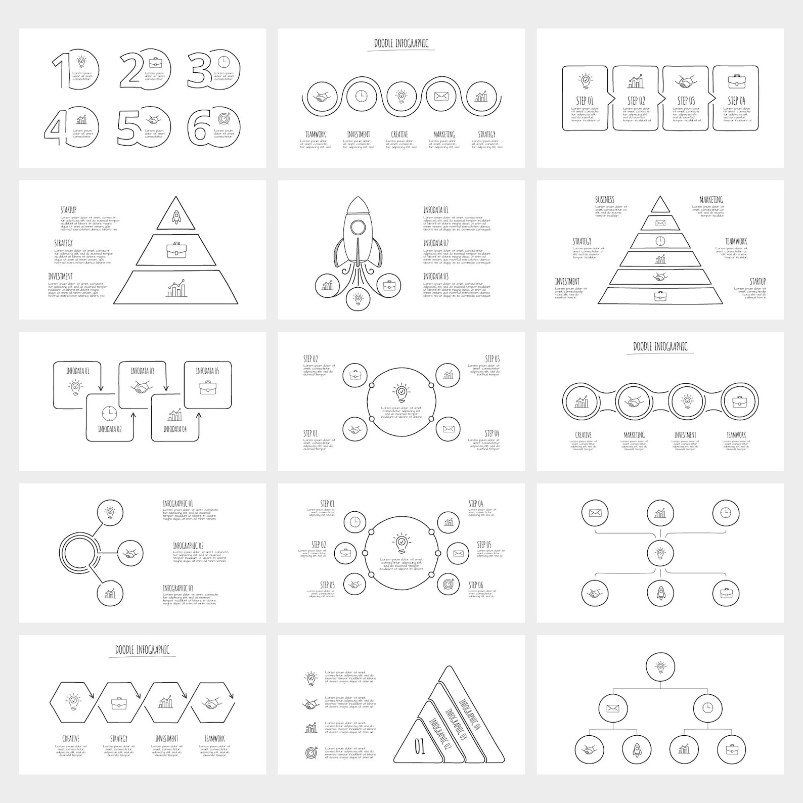 Doodle Powerpoint Template, Canva Template, Animated Infographic, Canva ...