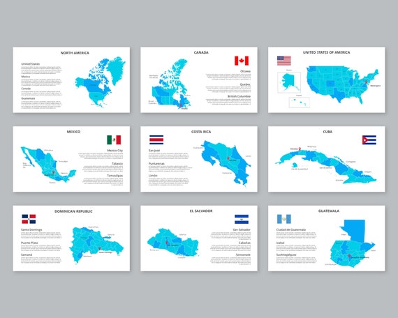 Plantilla De Powerpoint De América Del Norte