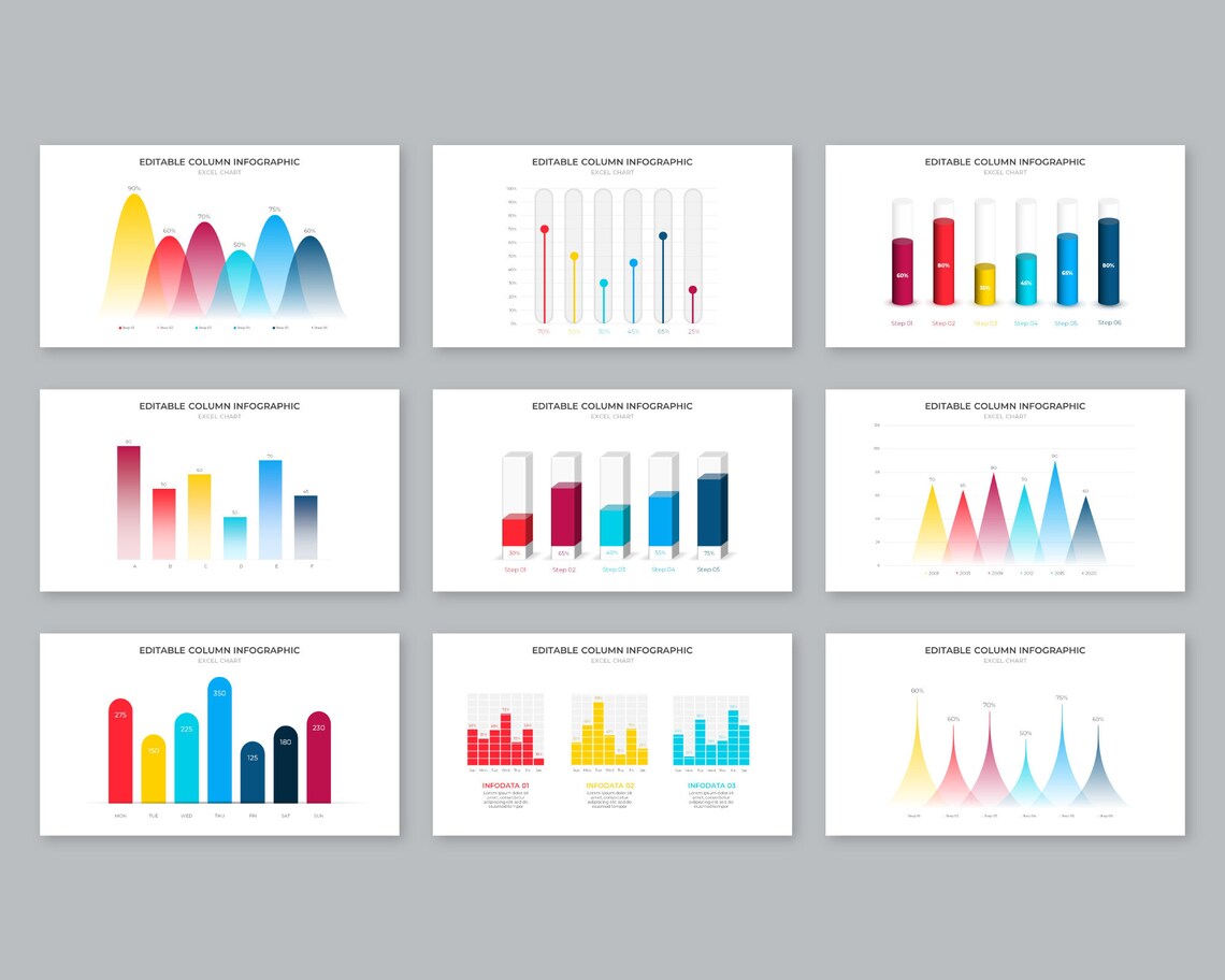 Excel Animated Editable Charts Powerpoint Template Infographic Diagrams ...