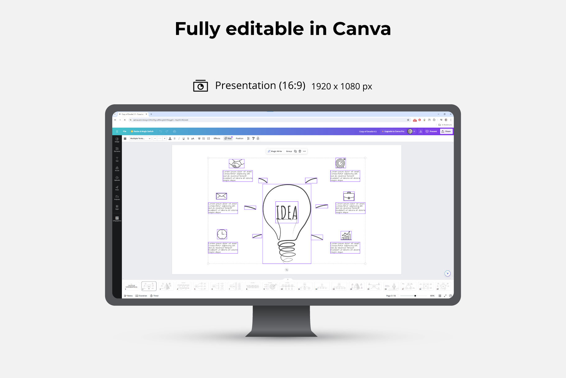 Canva Doodle Infographics Template | Hand-drawn Editable Slides ...