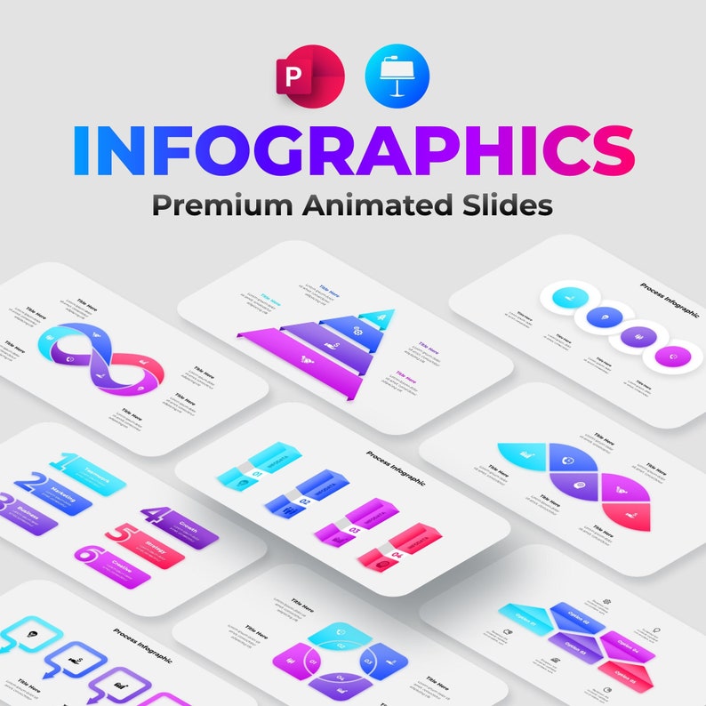 Animated Powerpoint Infographic Template. Minimal Business Presentation ...