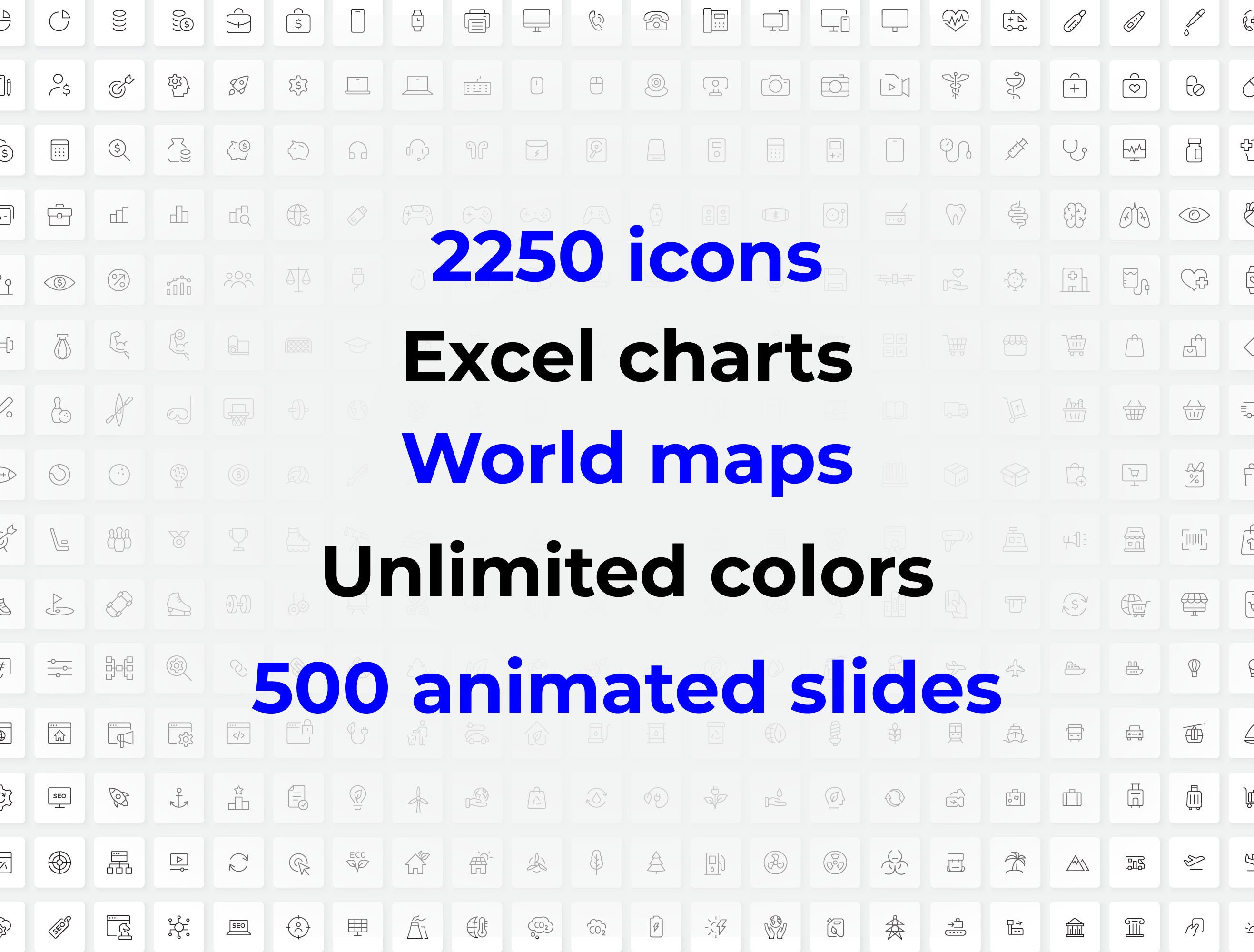 500 Powerpoint Templates Bundle | Animated Infographics and Excel Data ...