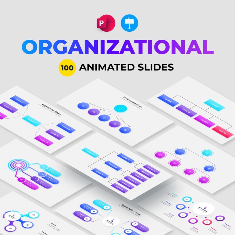 100 Organizational Powerpoint Charts, Animated Hierarchy Powerpoint ...