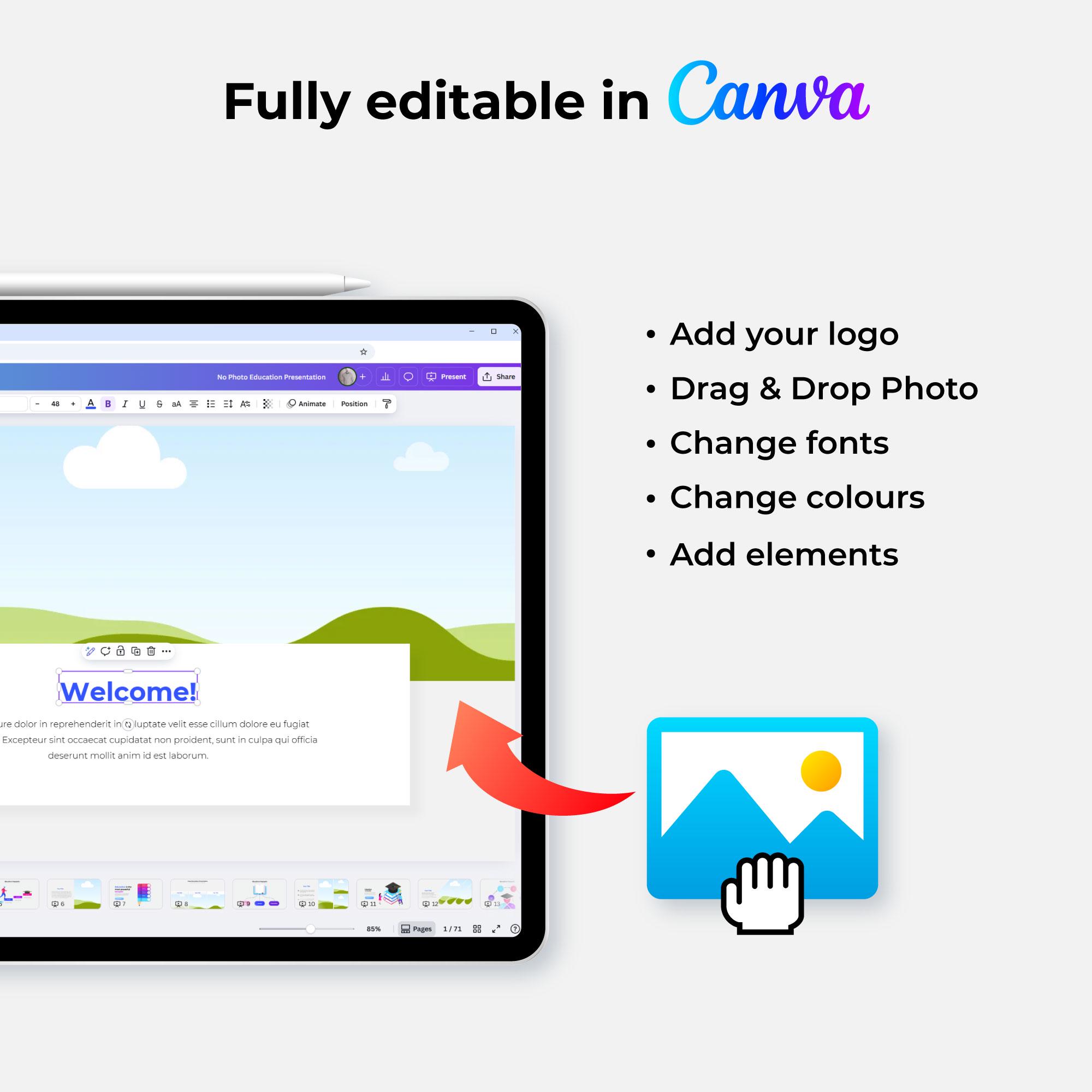 Canva Education Infographic Template | School Presentation for Teacher ...