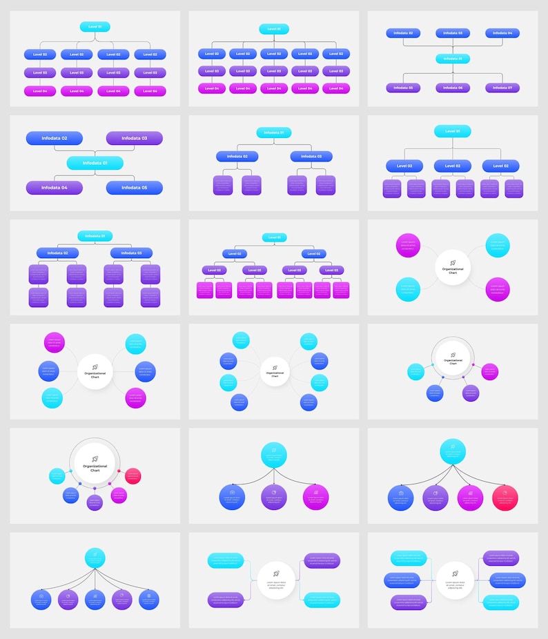 Editable Canva Organizational Charts. Hierarchy and Team Structure ...