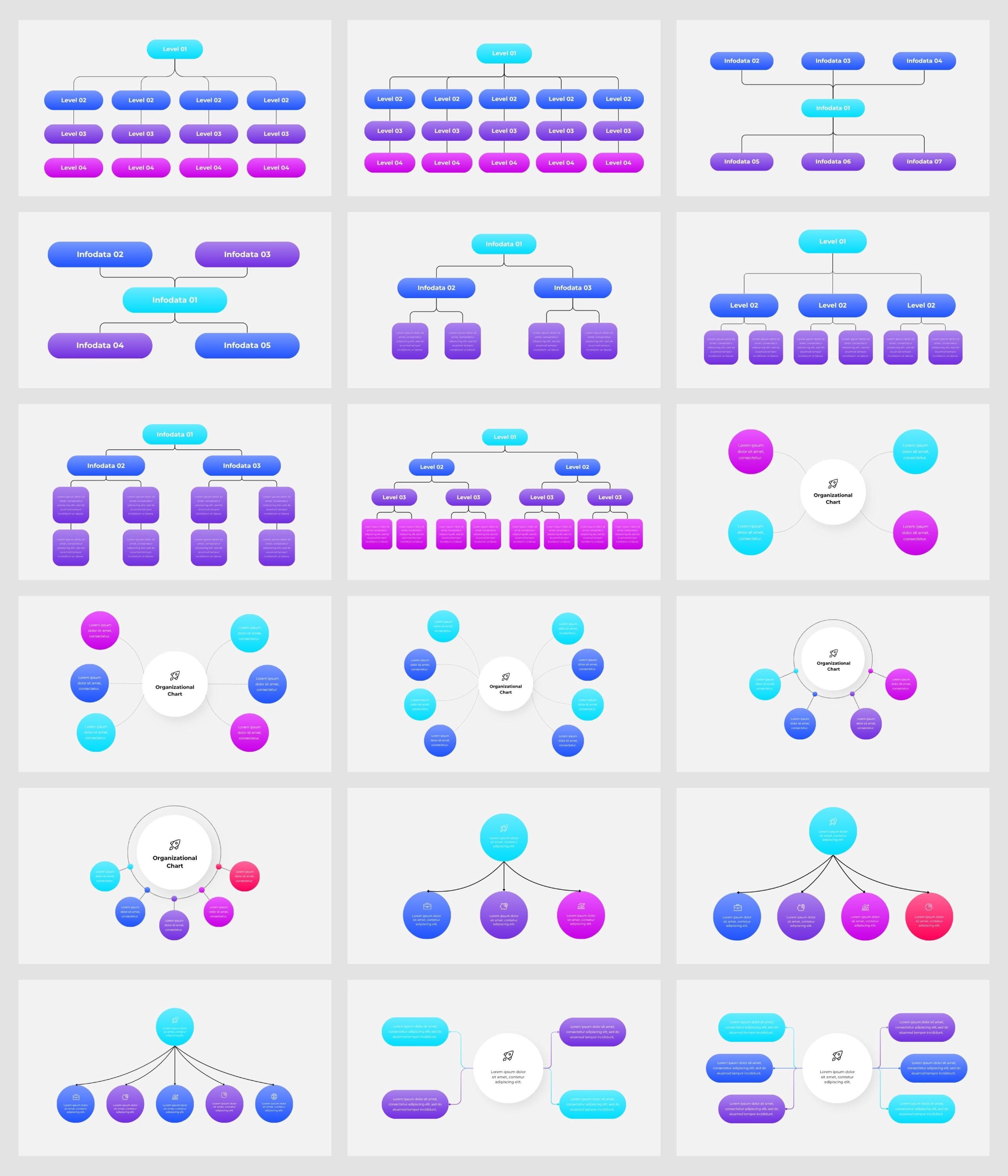 Editable Canva Organizational Charts. Hierarchy and Team Structure ...