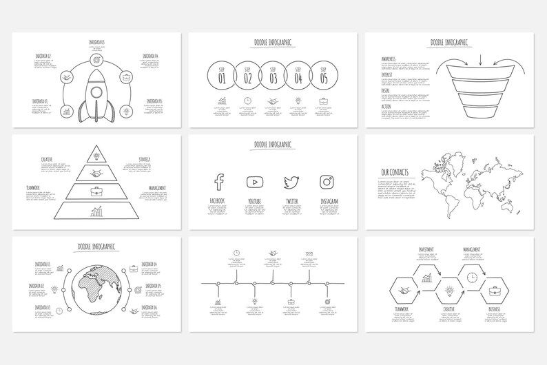 Canva Doodle Infographics Template | Hand-drawn Editable Slides ...