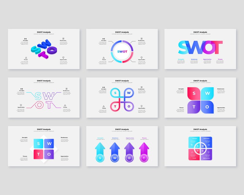 Canva SWOT Analysis. Powerpoint Templates for Business & Marketing ...